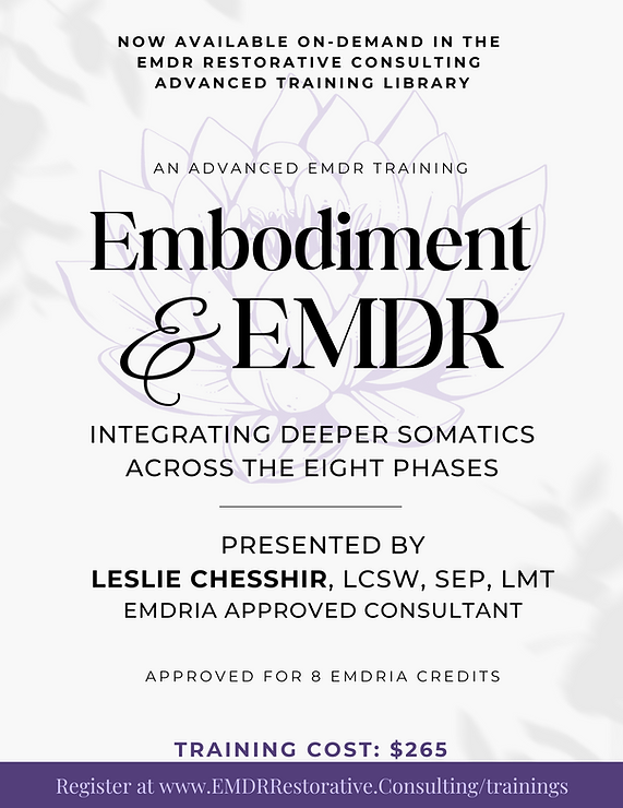 Trainings | EMDR Restorative LLC